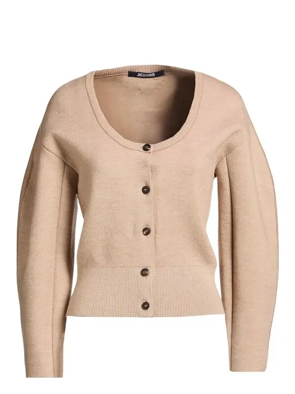 Jacquemus Knit Jacket - Sand-colored