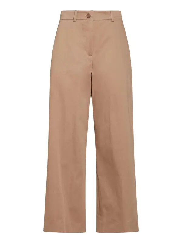 Max Mara Wide-leg Stretch Trousers - Light Brown