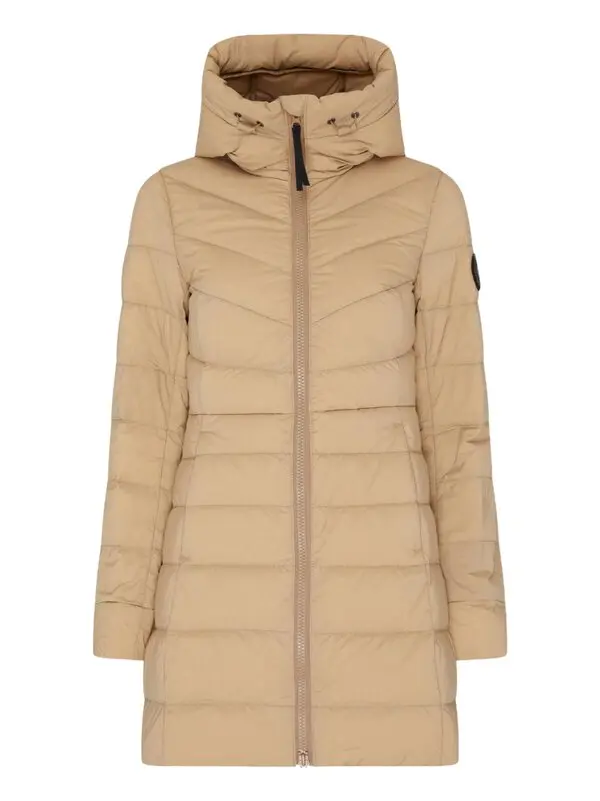 Canada Goose Clair Long Sleeve Cotton Coat - Beige