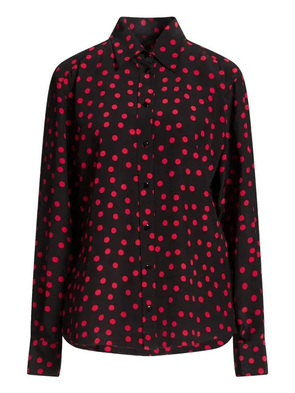 Dolce & Gabbana Polka Dot Shirt - Black