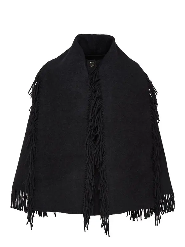 TOTEME Fringed Scarf Jacket - Black