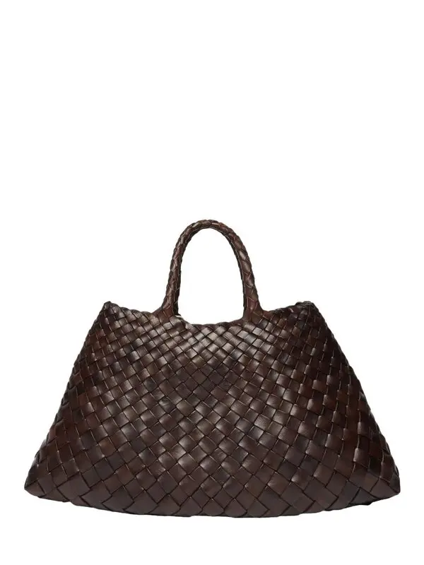 Dragon Diffusion Woven Leather Tote - Brown