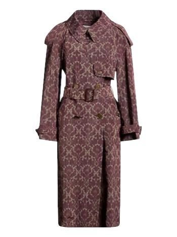 Burberry Long Sleeve Trench Coat - Brown