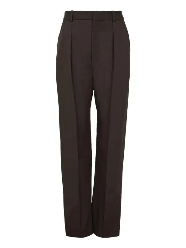 LEMAIRE Belted Casual Pants With Front Pleating - Black