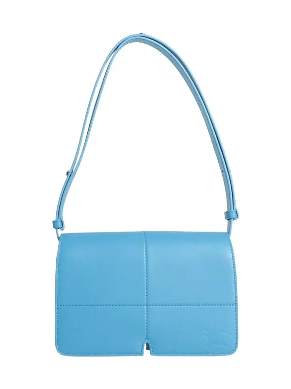 Burberry Leather Shoulder Bag With Push-clasp Fastening - No