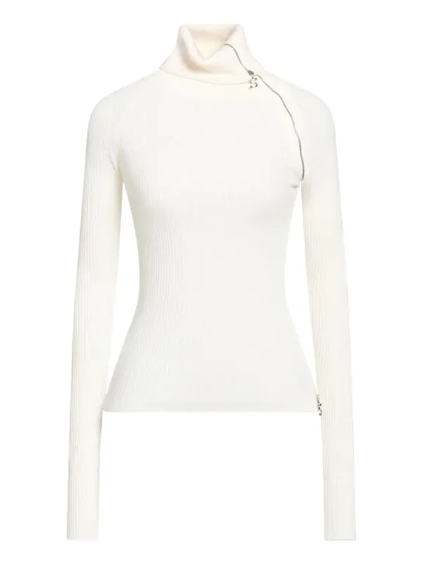 Sportmax Lightweight Knit Turtleneck With Zip Detail - No