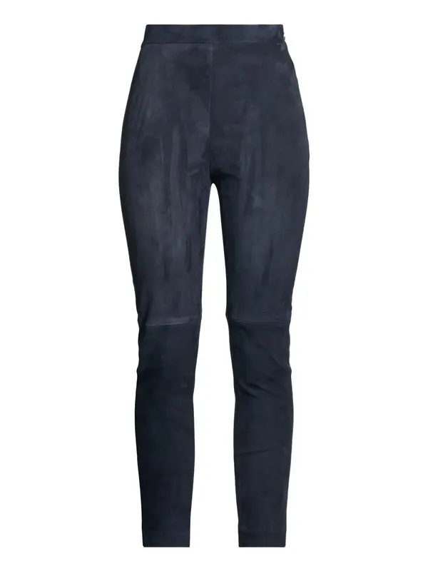 Max Mara Suede Skinny Trousers - Black