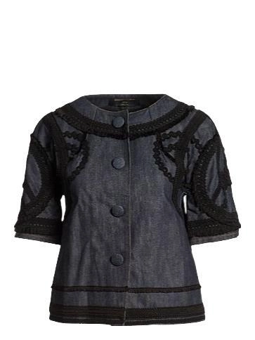 Dolce & Gabbana Dark Wash Embroidered Denim Top - Blue
