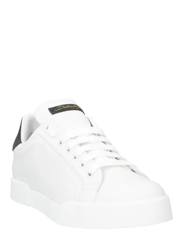 Dolce & Gabbana Low-top Leather Sneakers - White
