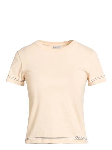 Burberry Short-sleeve Crewneck T-shirt With Appliqués - Beige