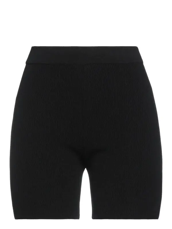 Jacquemus Ribbed Bike Shorts - Black