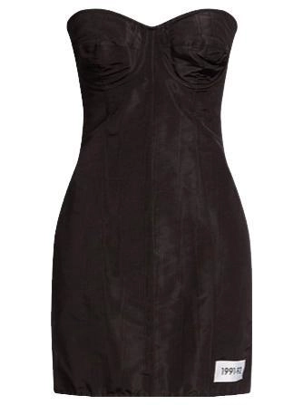 Dolce & Gabbana Sweetheart Neckline Sleeveless Bodycon Dress - Black