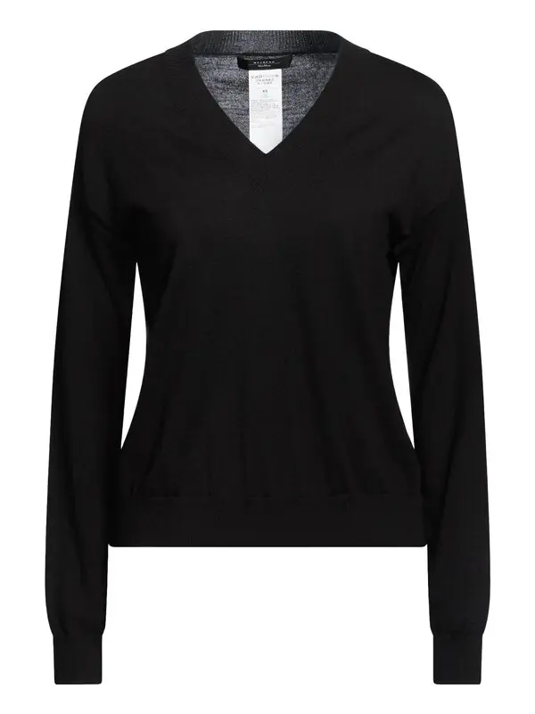 Max Mara V-neck Long Sleeve Pullover - Black