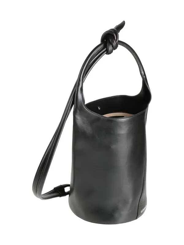 Jacquemus Leather Bucket Bag With Knot Detail - No