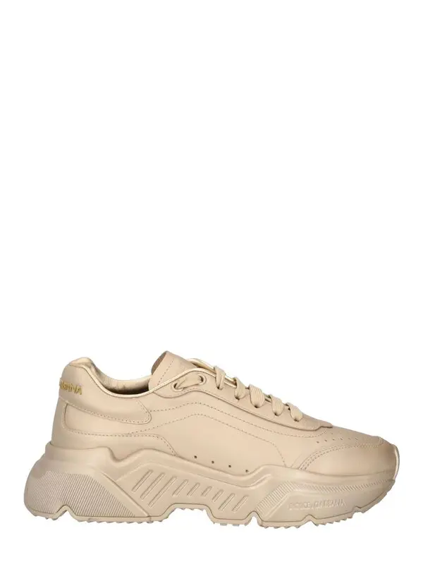 Dolce & Gabbana Metallic Leather Chunky Sneakers - No