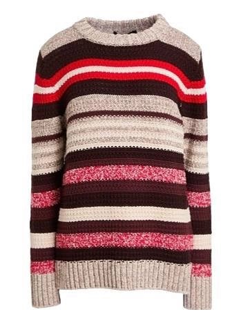Max Mara Striped Wool Knitted Sweater - Brown