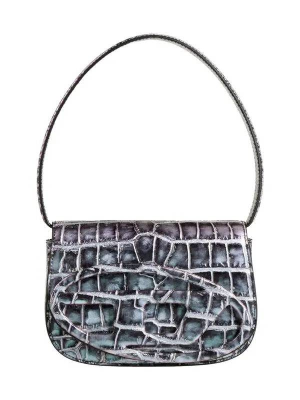 DIESEL® Print Hand Flap Bag - Gray