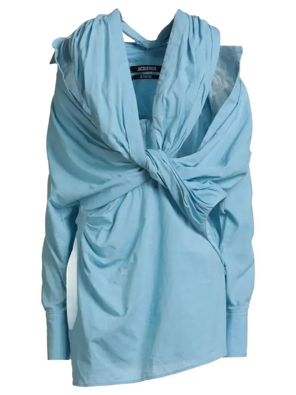 Jacquemus Long Sleeve Shirt Dress - Blue