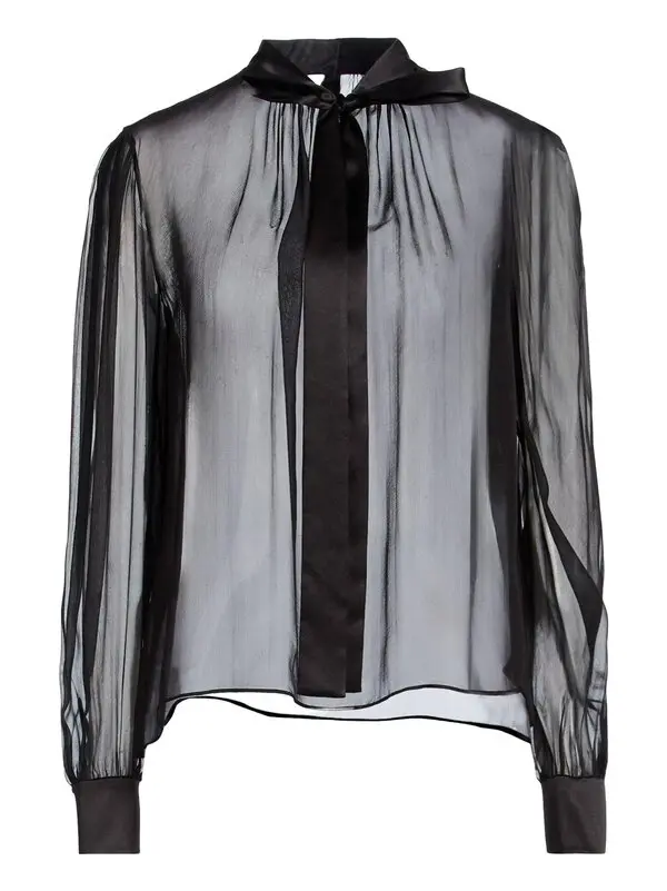 Dolce & Gabbana Silk Chiffon Bow Blouse - No