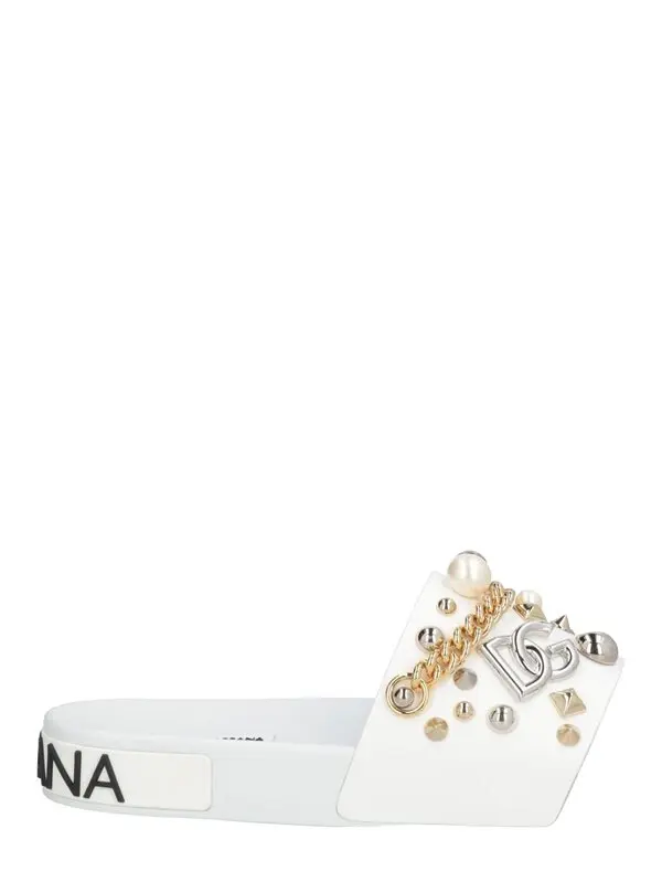 Dolce & Gabbana Embellished Pool Slides - No