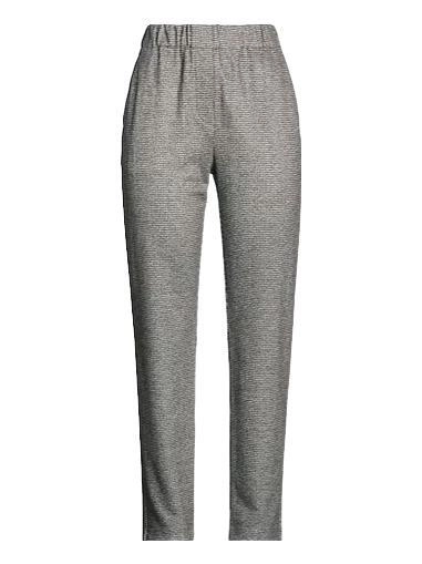 Max Mara Houndstooth Plaid Flannel Trousers - Grey