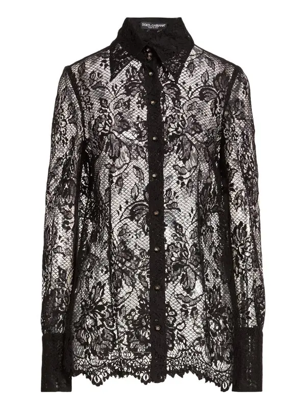 Dolce & Gabbana Lace Shirt - Black