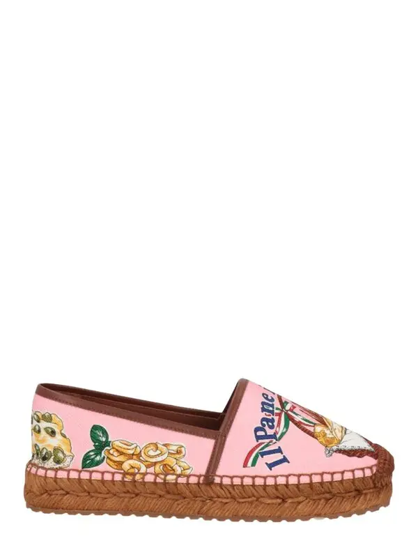 Dolce & Gabbana Printed Espadrilles - Pink