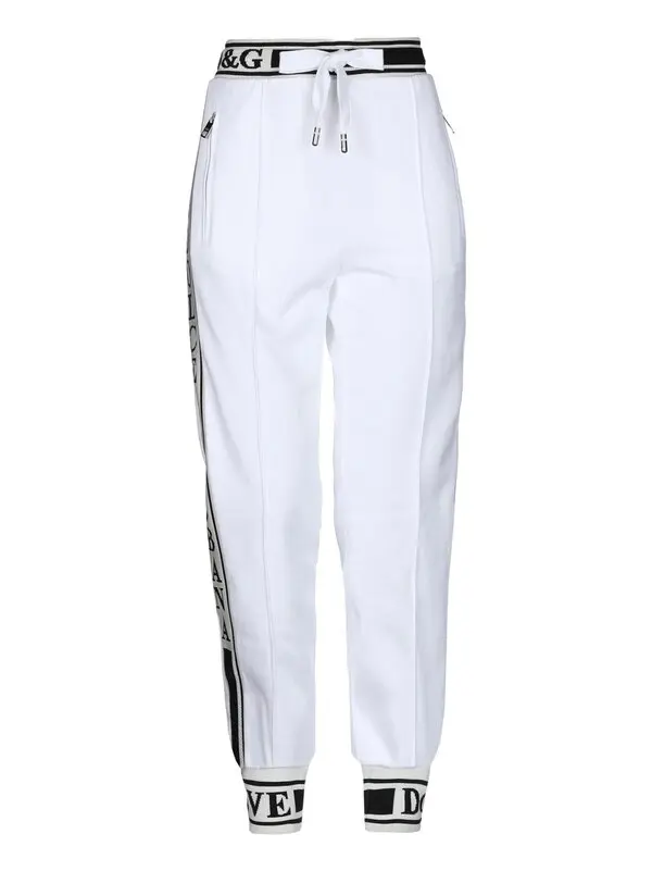 Dolce & Gabbana Fleece Jogger Trousers - White