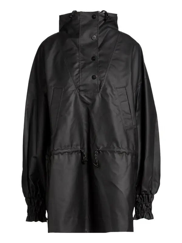 GANNI Synthetic Drawstring Waist Anorak - Black