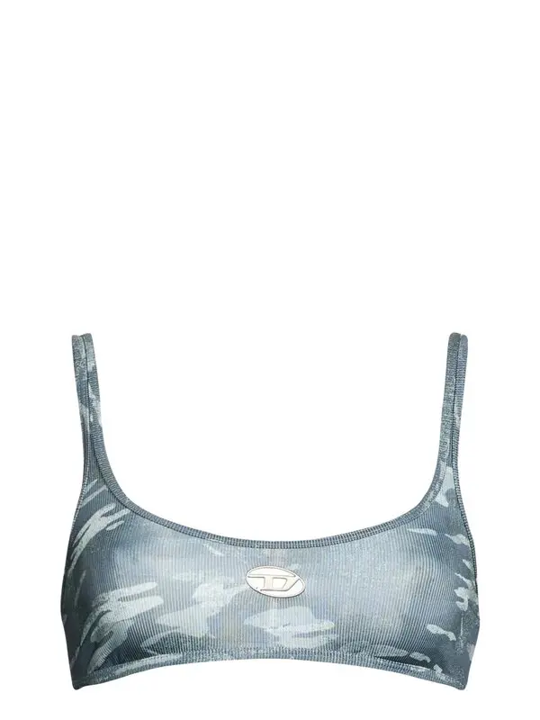 DIESEL® Camouflage Bikini Top - Gray