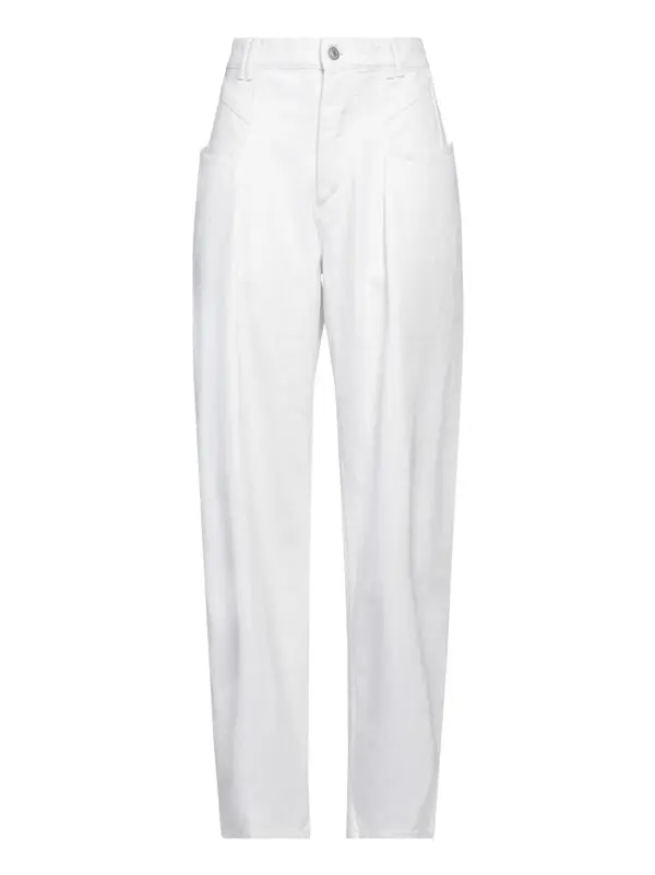 Isabel Marant Étoile Solid-color Casual Trousers - White