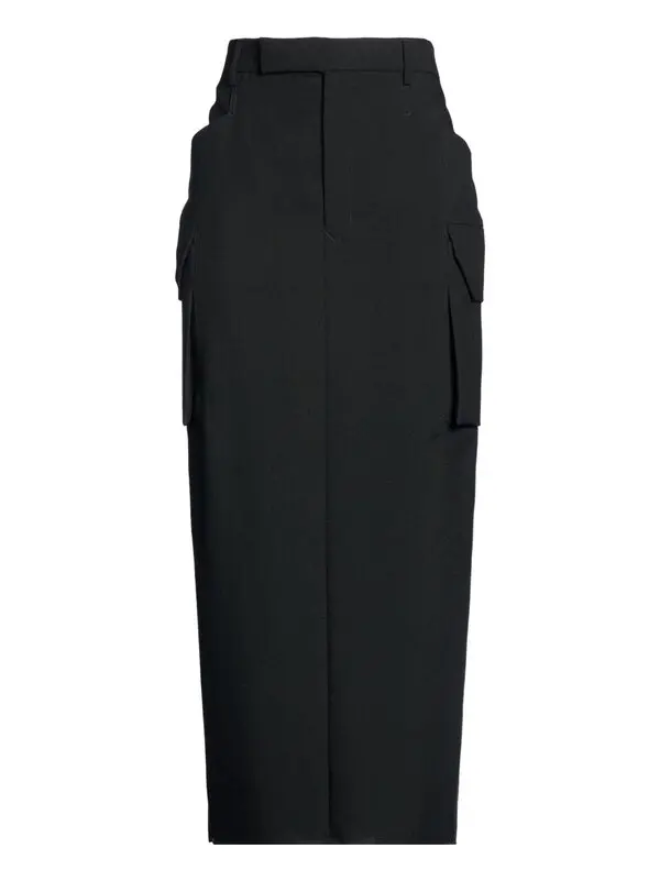 Rick Owens Wool Pencil Skirt - Black