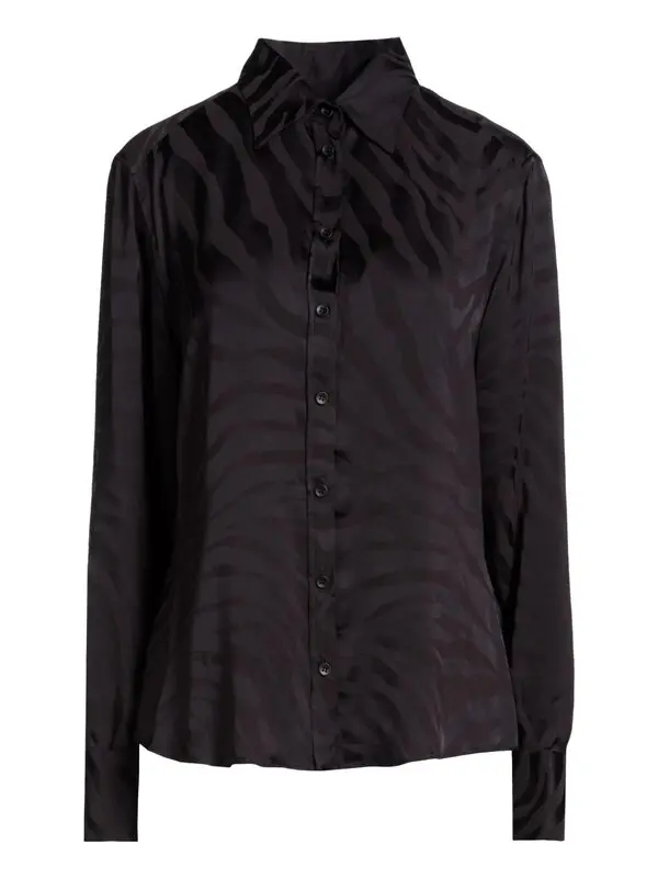 Dolce & Gabbana Zebra Print Silk Shirt - Black