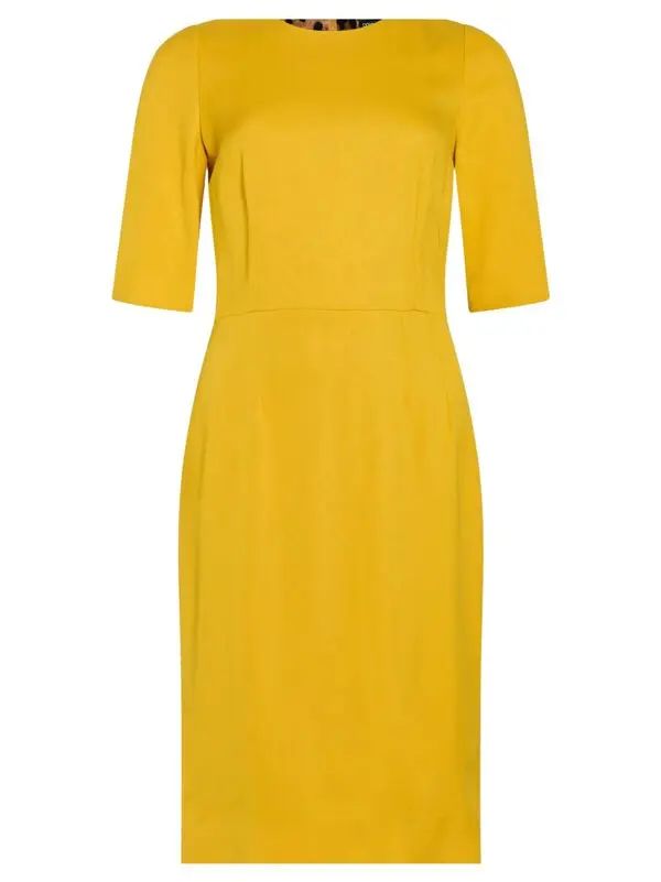 Dolce & Gabbana Slim-fit Midi Dress - Yellow