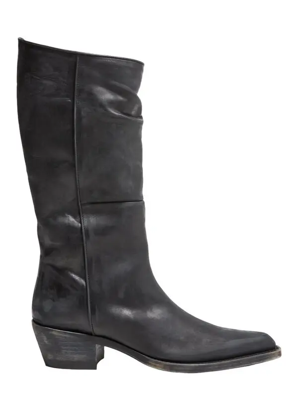 Khaite Clive Knee-high Leather Boots - Black