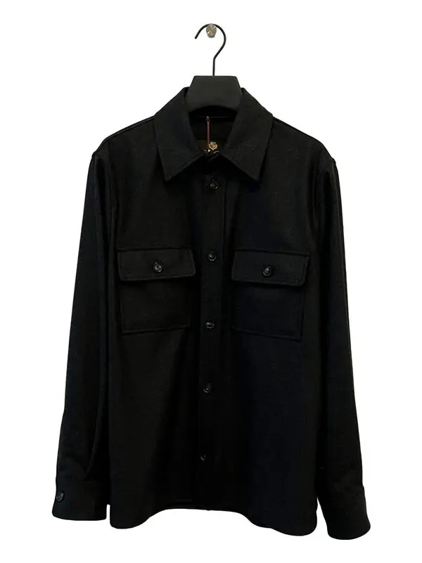 Loro Piana Long Sleeve Shirt Jacket - Black