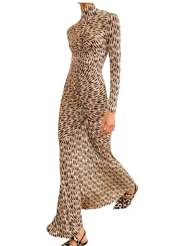 Ulla Johnson Ida Ruched Long Dress - Brown