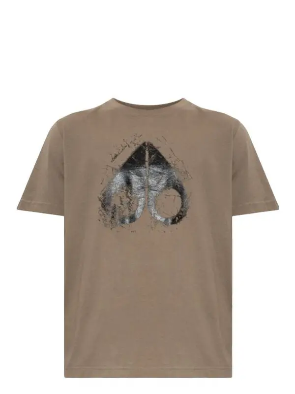 Moose Knuckles Graphic Logo T-shirt - Brown