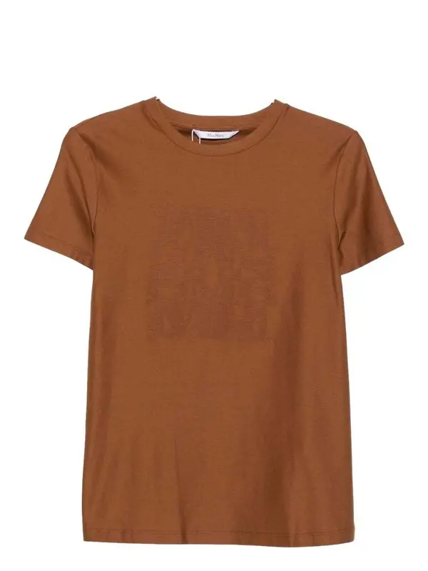 Max Mara Geometric Motif Short-sleeve T-shirt - Brown