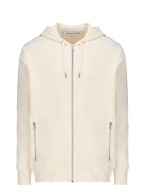 Alexander McQueen Zipped Drawstring Hoodie - Nude