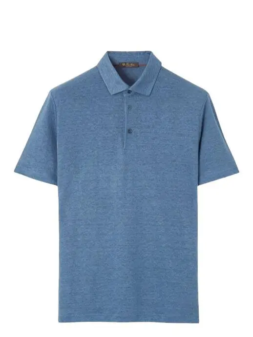 Loro Piana Short-sleeved Polo Shirt - Deep Lagoon Water