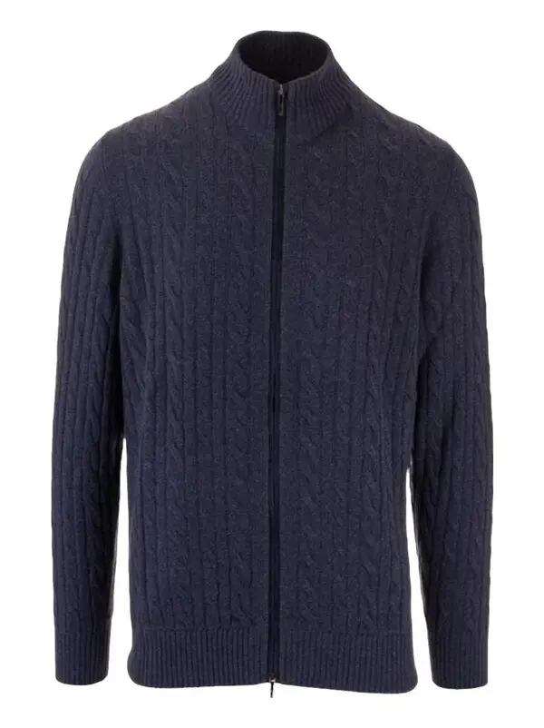 Loro Piana Cable-knit Cashmere Full-zip Cardigan - Black
