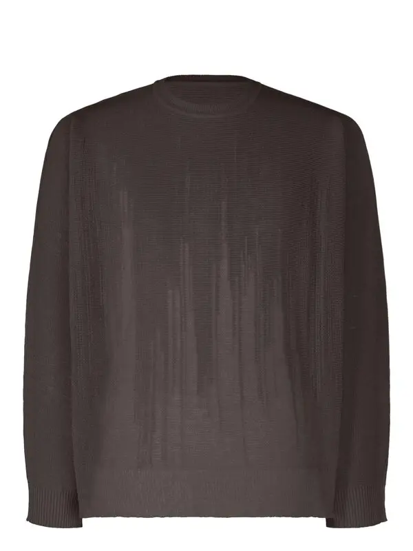 Issey Miyake Brush Close-up Crewneck Sweater - Brown