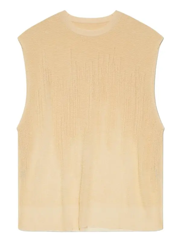 Issey Miyake Brush Close-up Round-neck Top - Beige