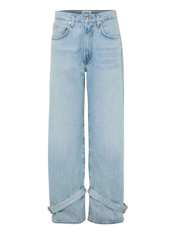 AGOLDE Straight Leg Jeans With Fitted Hem - Blue