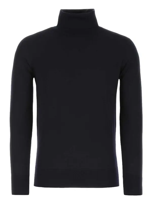 Loro Piana High-neck Knitted Pullover - Total Eclipse