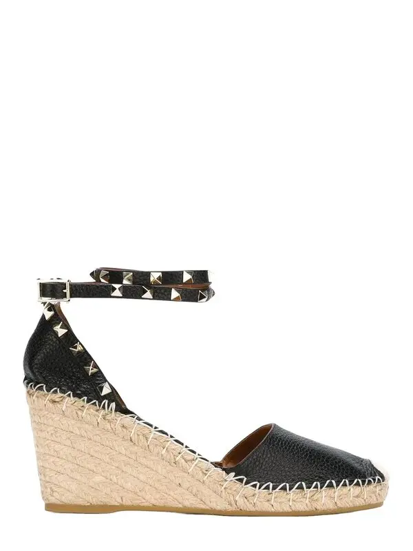 Valentino Garavani Rockstud Wedge Espadrilles - Nude