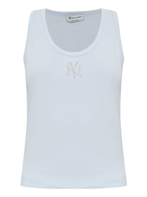 SPORTY  RICH Sporty & Rich Sleeveless Vest With Ny Logo - Light Blue