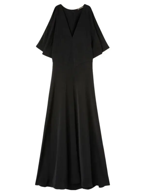 Loro Piana V-neck High-waist Dress - Black