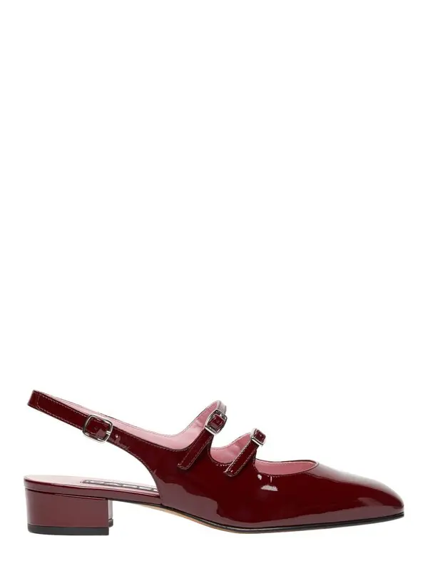 CAREL Mary Jane Low Heel Shoes With Back Strap - Brown